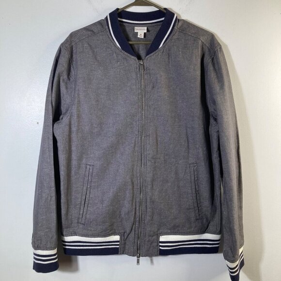 Merona | Jackets & Coats | Mens Merona Linen Blend Varsity Bomber ...